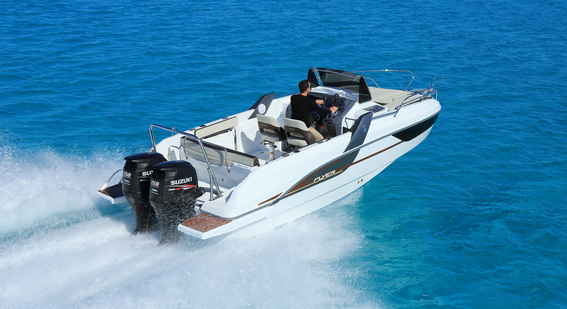 Motorboat Flyer 7.7 SUN deck - Powerboat Beneteau